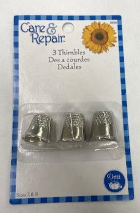 3 Thimbles Sizes 7,8,9 9656